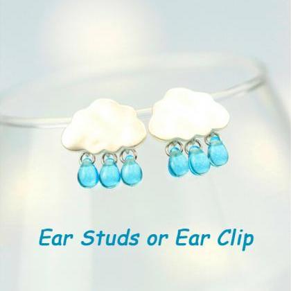 Cute Clouds And Rain Earrings on Luulla