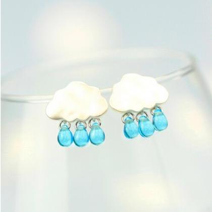 Cute Clouds And Rain Earrings on Luulla