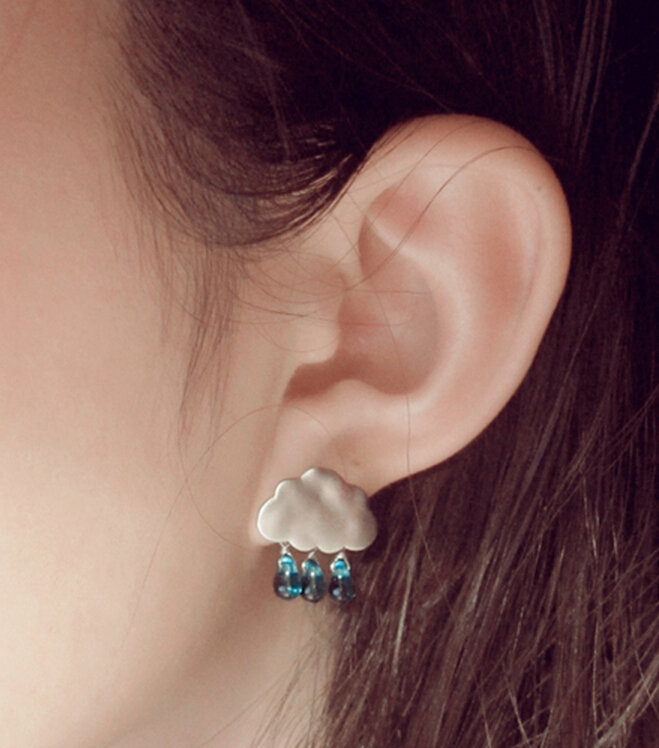 Cute Clouds And Rain Earrings on Luulla