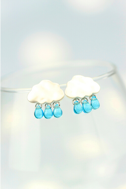 Cute Clouds And Rain Earrings on Luulla